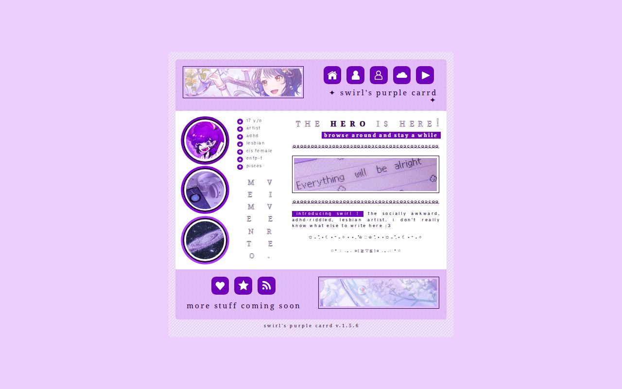 swirl's purple carrd